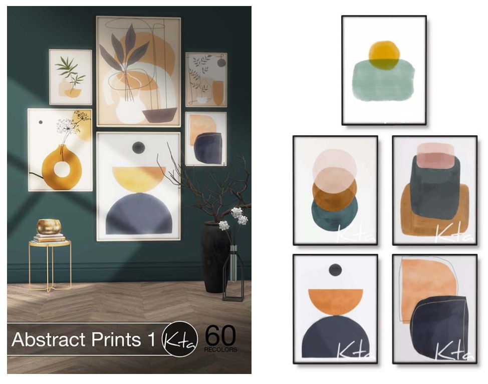 Abstract Prints 1 at Ktasims » Sims 4 Updates