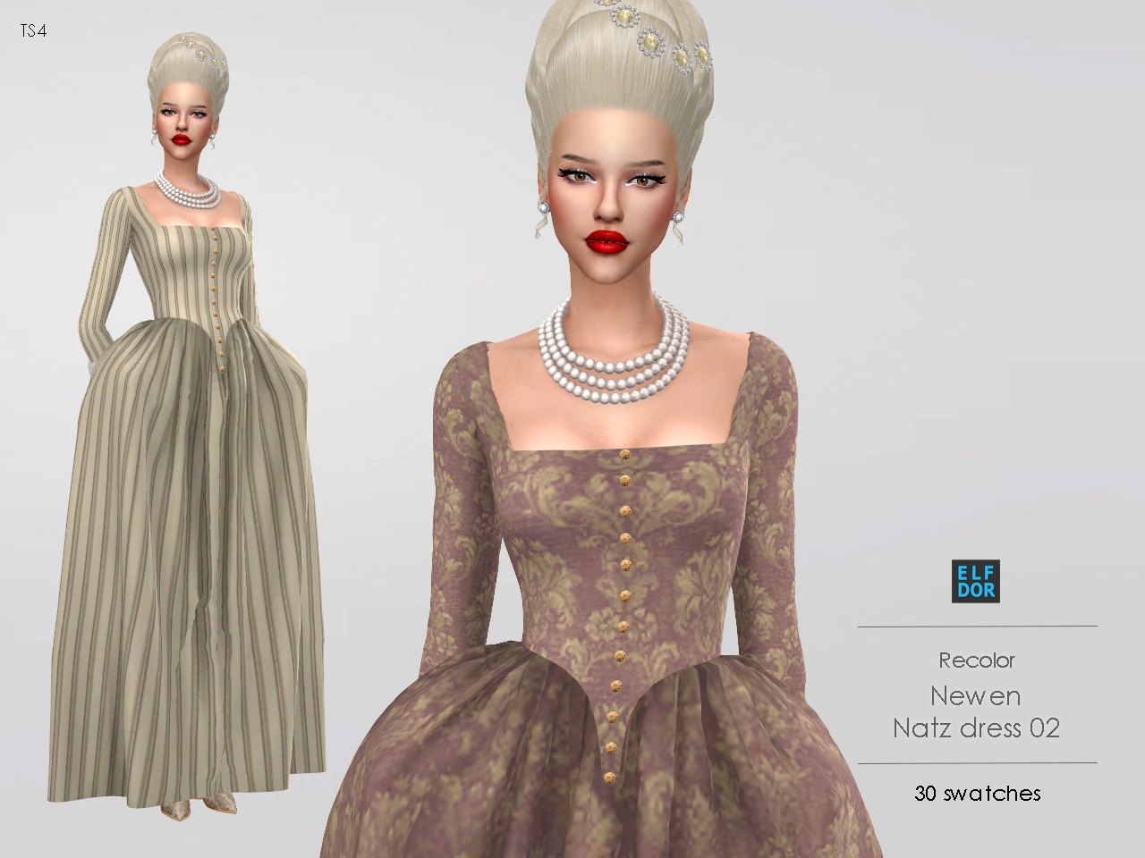 Newen Natz Dress 02 RC at Elfdor Sims » Sims 4 Updates