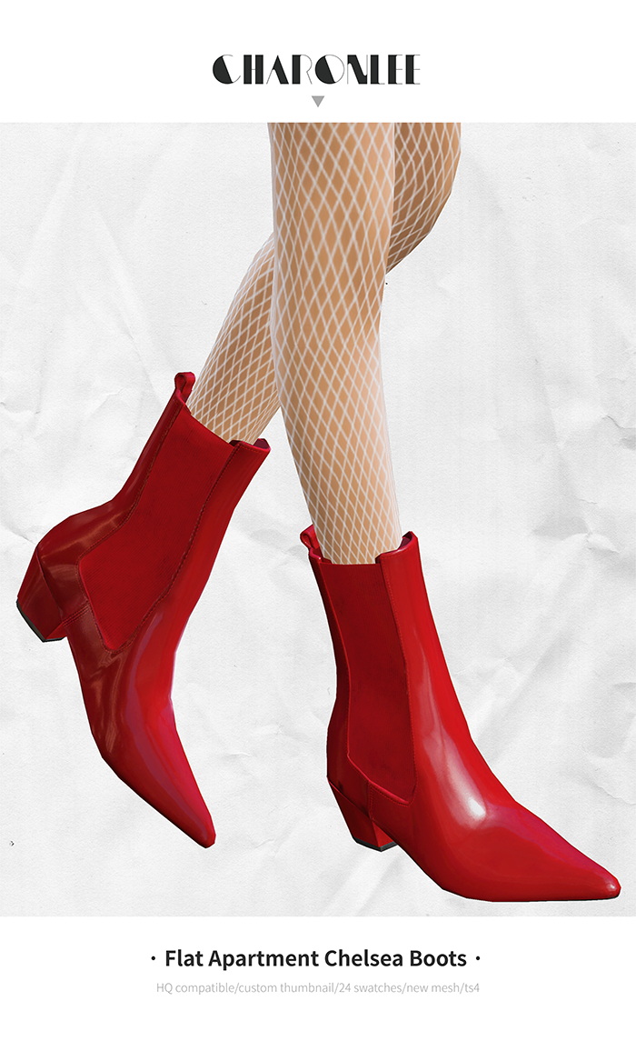 Flat Apartment Chelsea Boots at Charonlee » Sims 4 Updates