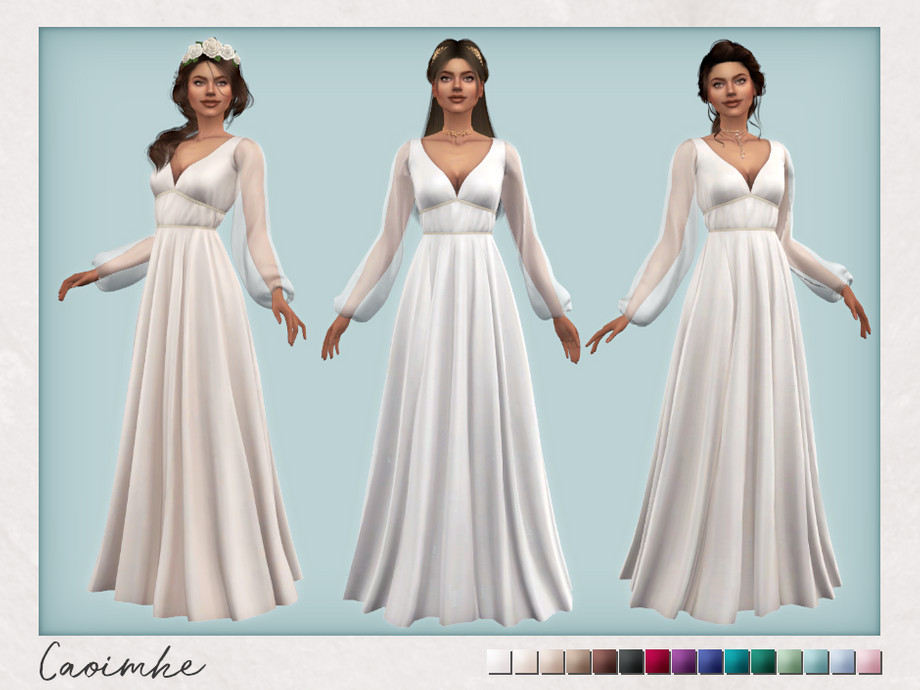 Bohemian Wedding Caoimhe Dress by Sifix at TSR » Sims 4 Updates
