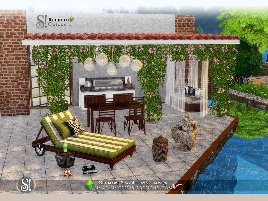 Recreio garden set by SIMcredible at TSR » Sims 4 Updates