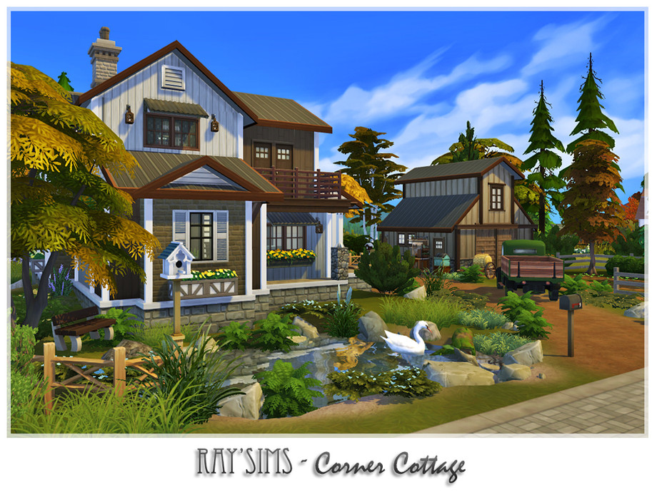 Corner Cottage by Ray_Sims at TSR » Sims 4 Updates