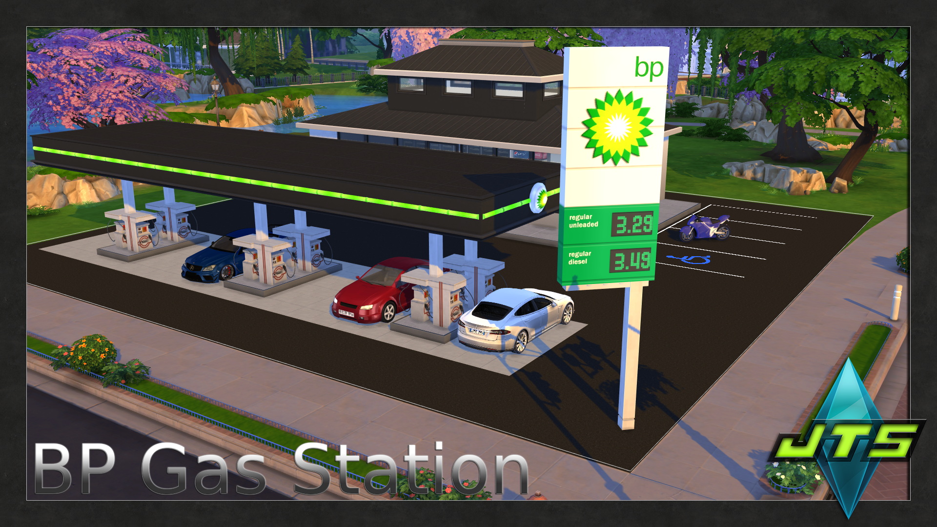 BP Gas Station by jctekksims at Mod The Sims 4 » Sims 4 Updates