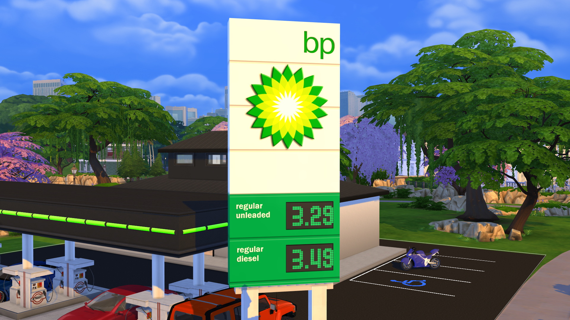 BP Gas Station by jctekksims at Mod The Sims 4 » Sims 4 Updates