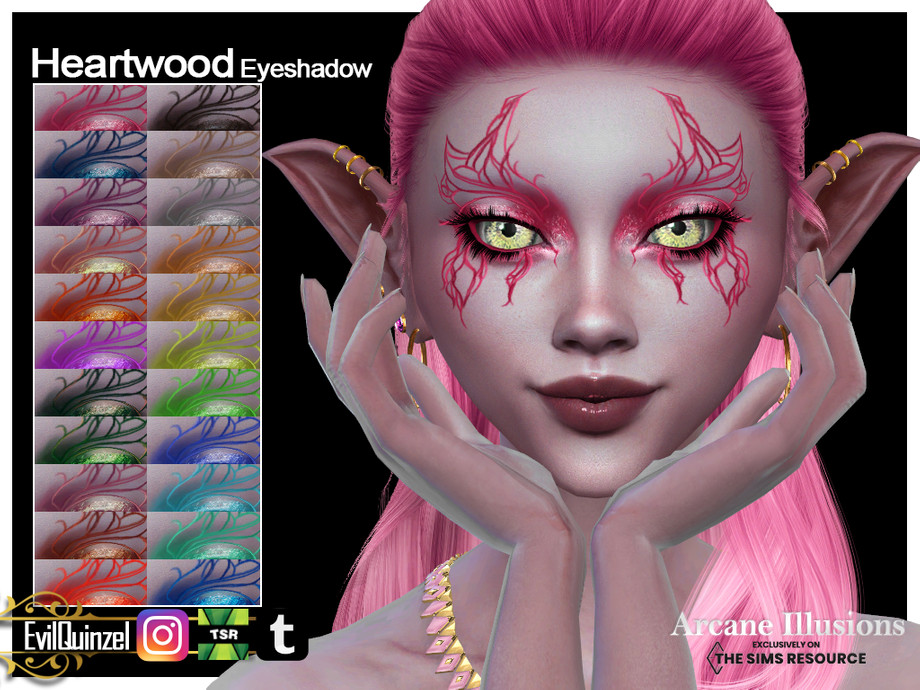Arcane Illusions - Heartwood Eyeshadow by EvilQuinzel at TSR » Sims 4 ...