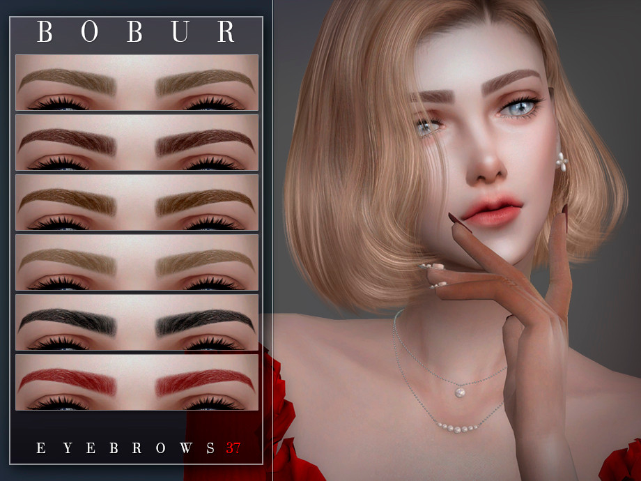 Eyebrows 37 by Bobur3 at TSR » Sims 4 Updates