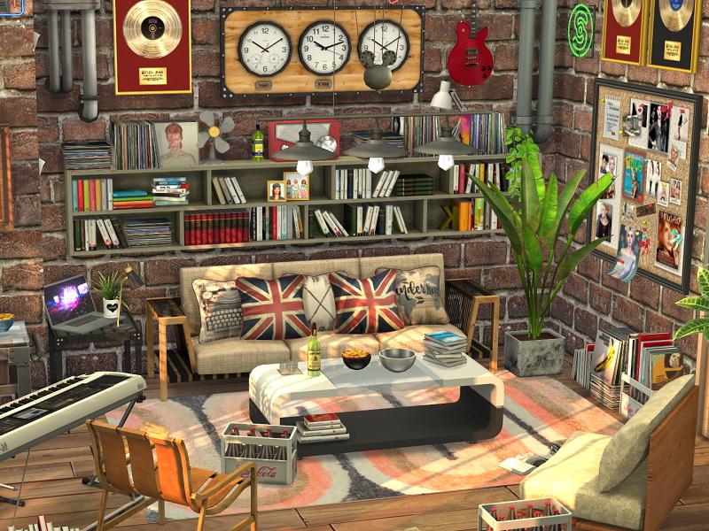 Music Studio / Living Room by Flubs79 at TSR » Sims 4 Updates