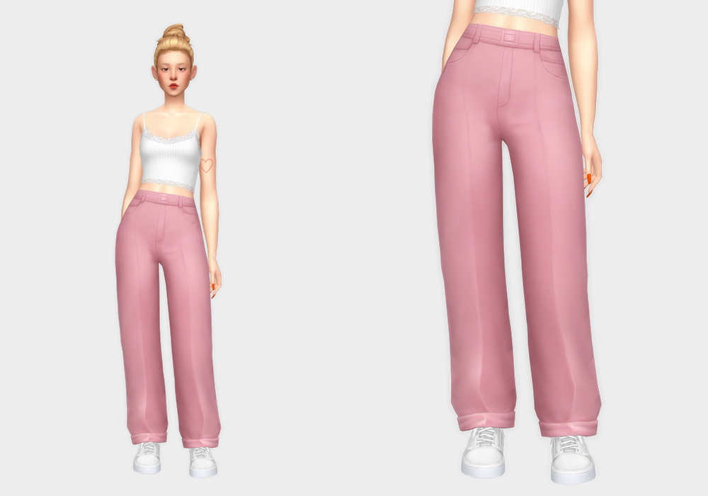 Oversized slacks at Casteru » Sims 4 Updates