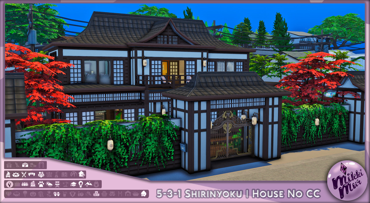 5-3-1 Shirinyoku Japanese House at MikkiMur » Sims 4 Updates