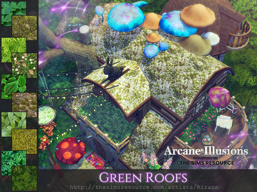 Arcane Illusions - Green Roofs by Rirann at TSR » Sims 4 Updates