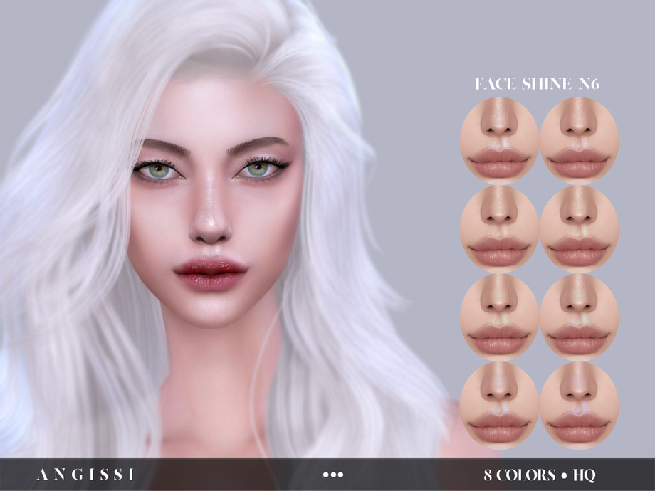 Face Shine N6 by ANGISSI at TSR » Sims 4 Updates