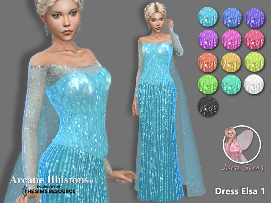Arcane Illusions - Dress Elsa1 by Jaru Sims at TSR » Sims 4 Updates