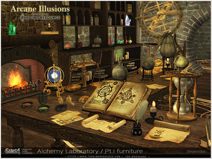 Arcane Illusions Alchemy Laboratory Pt.I furniture by Severinka_ at TSR ...