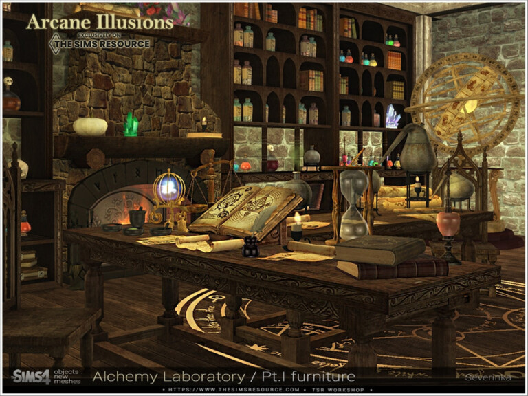 Arcane Illusions Alchemy Laboratory Pt.I furniture by Severinka_ at TSR ...
