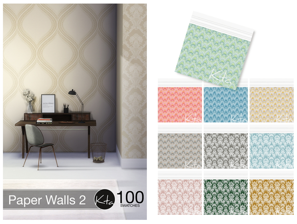 Paper Walls 2 at Ktasims » Sims 4 Updates