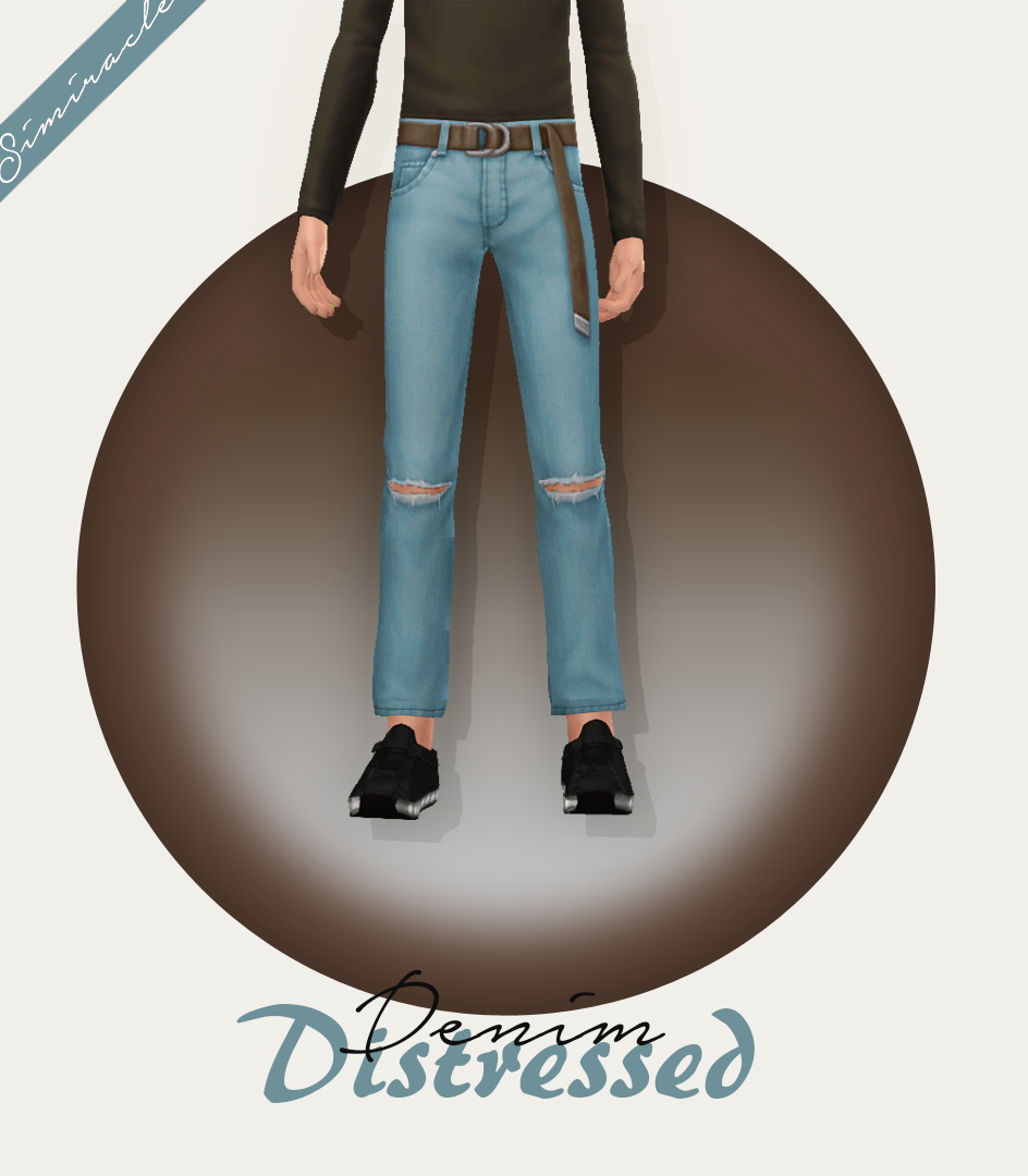 Denim Distressed Kids Version at Simiracle » Sims 4 Updates