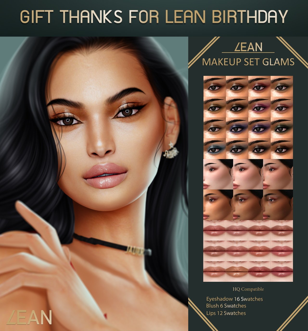MAKEUP SET GLAMS at LEAN » Sims 4 Updates