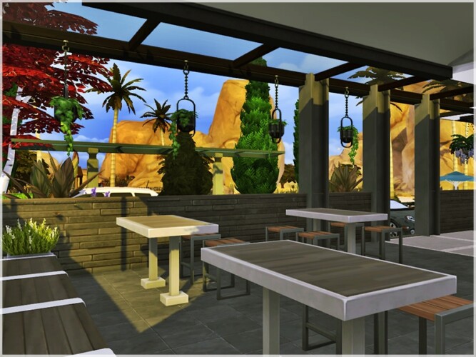 Sun N Chill Coffee Shop by Ray_Sims at TSR » Sims 4 Updates