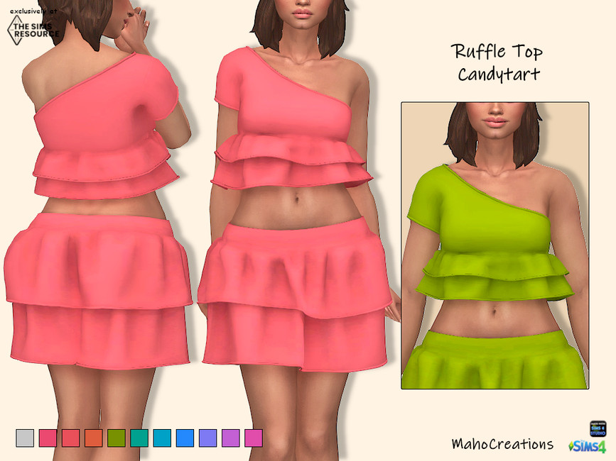Ruffle Top Candytart by MahoCreations at TSR » Sims 4 Updates