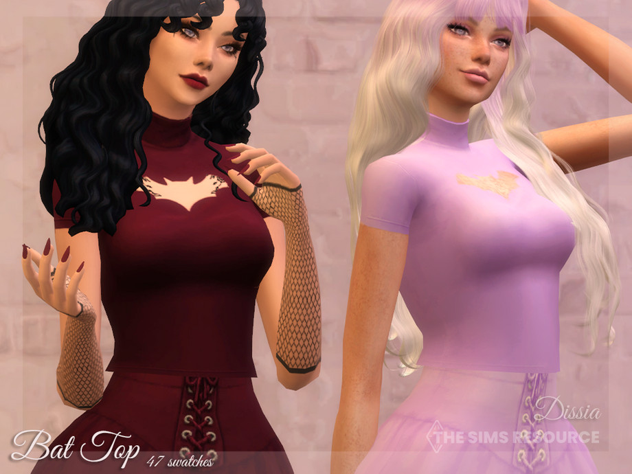 Bat Top by Dissia at TSR » Sims 4 Updates