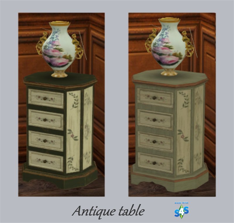 MESH Antique Table by Clara at All 4 Sims » Sims 4 Updates