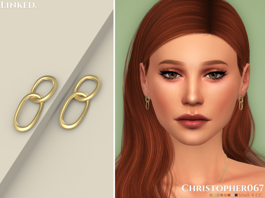 Linked Earrings by Christopher067 at TSR » Sims 4 Updates