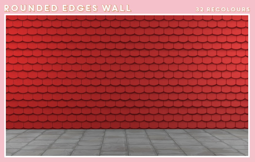 Rounded Edges Wall at Midnightskysims » Sims 4 Updates