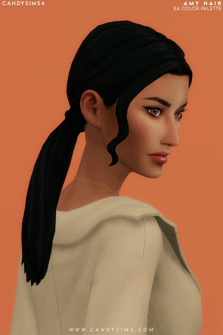 AMY HAIR at Candy Sims 4 » Sims 4 Updates