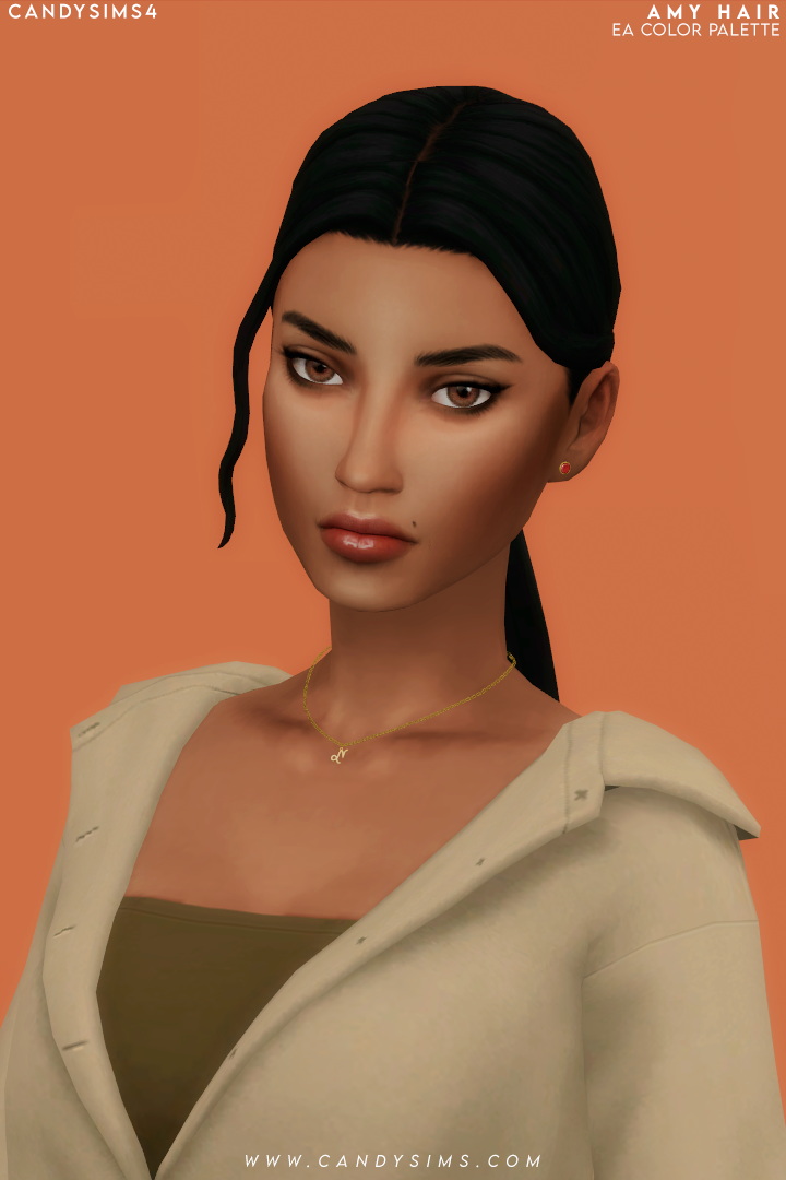 AMY HAIR at Candy Sims 4 » Sims 4 Updates