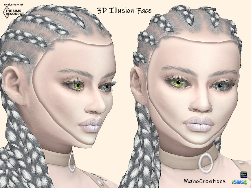 3d Illusion Face by MahoCreations at TSR » Sims 4 Updates