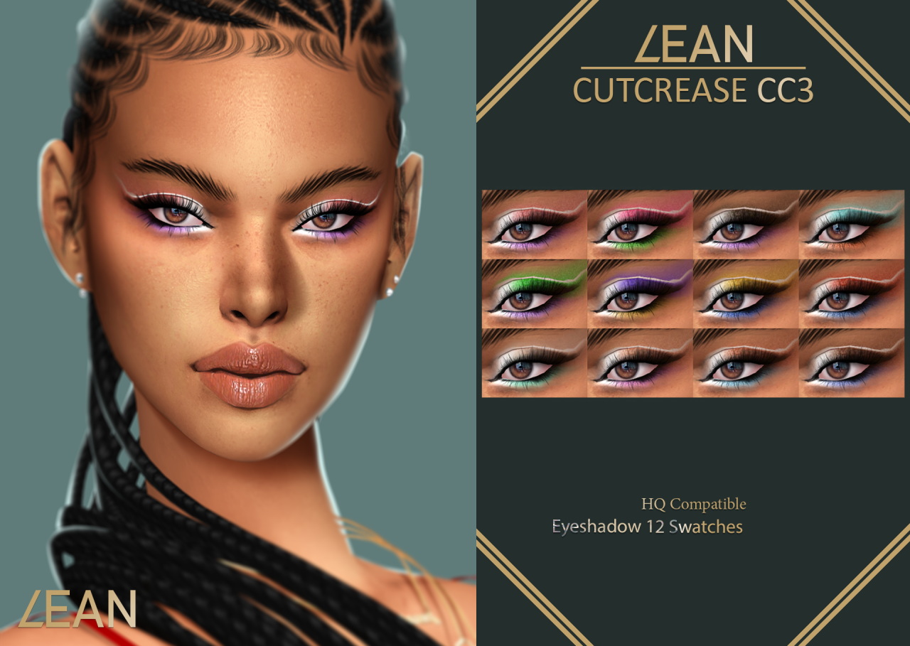CUT CREASE CC3 at LEAN » Sims 4 Updates