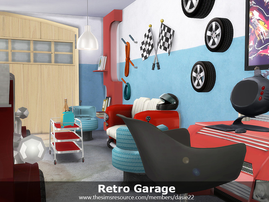 Retro Garage by dasie2 at TSR » Sims 4 Updates