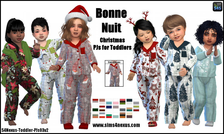 Bonne Nuit Christmas PJs at Sims 4 Nexus » Sims 4 Updates