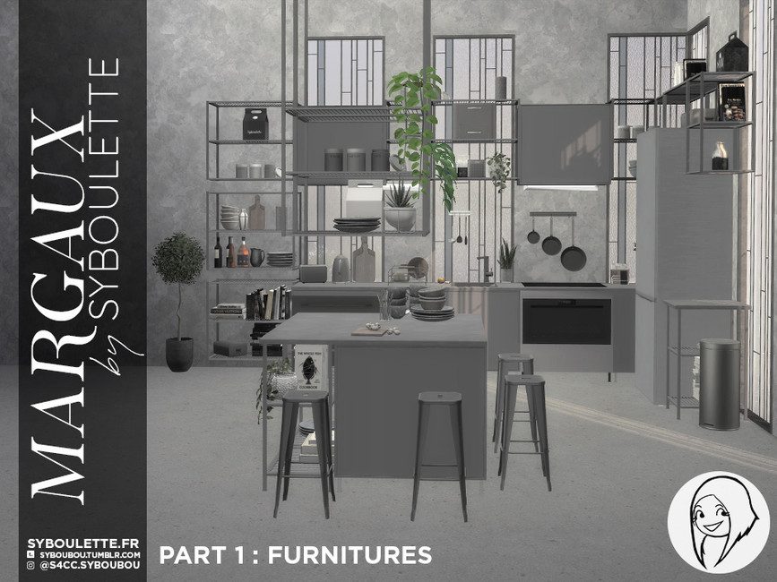Margaux kitchen - Part 1: Furnitures by Syboubou at TSR » Sims 4 Updates