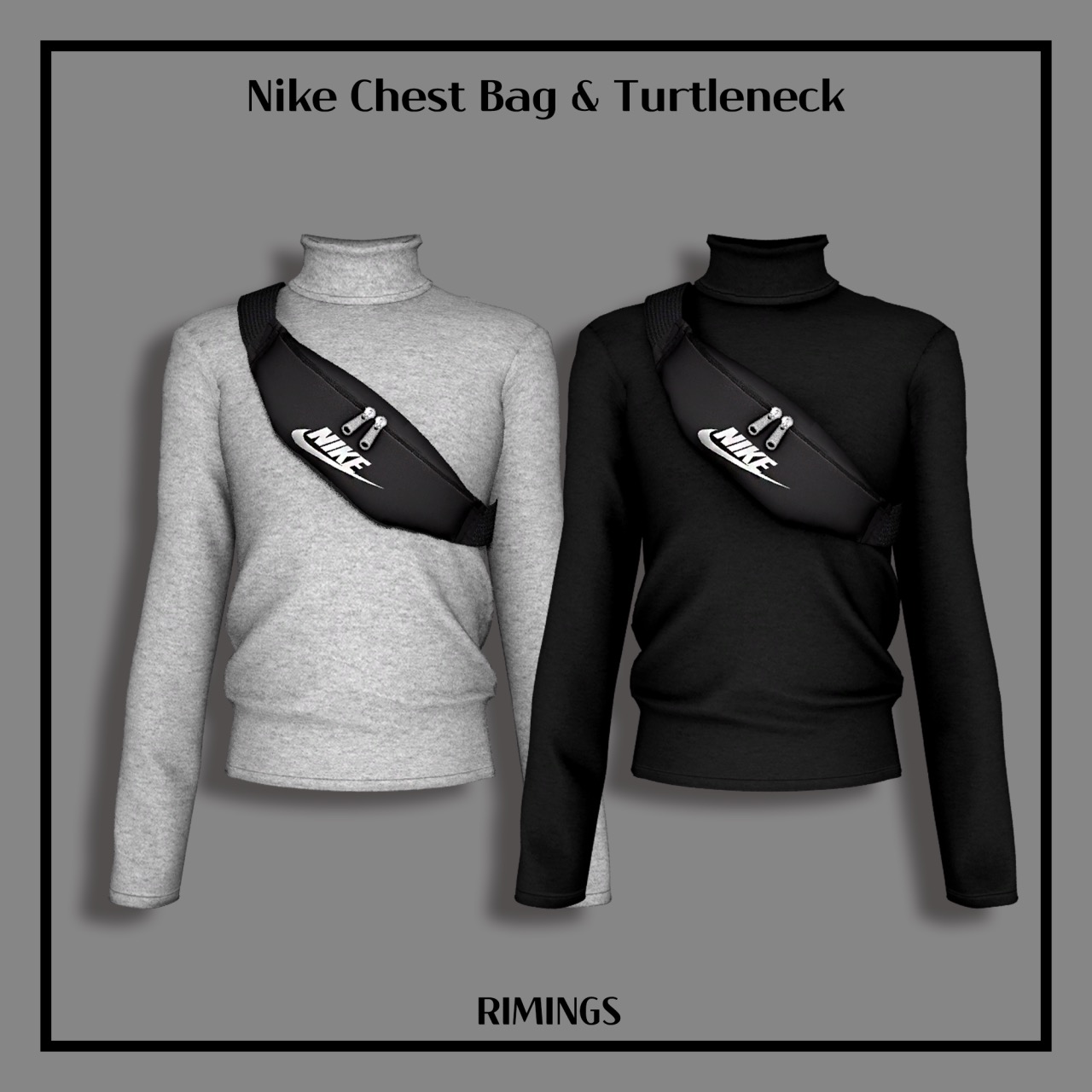 Chest Bag & Turtleneck at RIMINGs » Sims 4 Updates