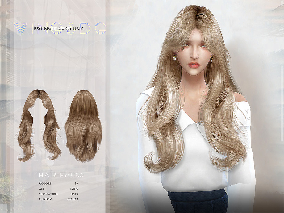 Just right curly hair by wingssims at TSR » Sims 4 Updates