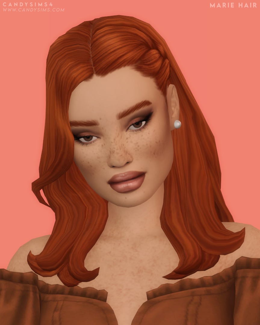 MARIE HAIR at Candy Sims 4 » Sims 4 Updates