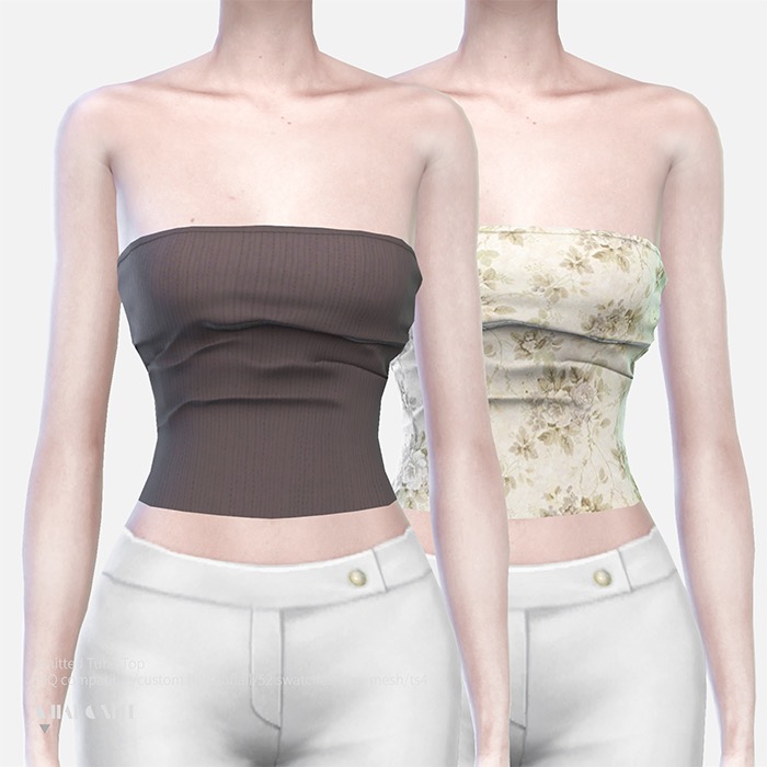 Knitted Tube Top at Charonlee » Sims 4 Updates
