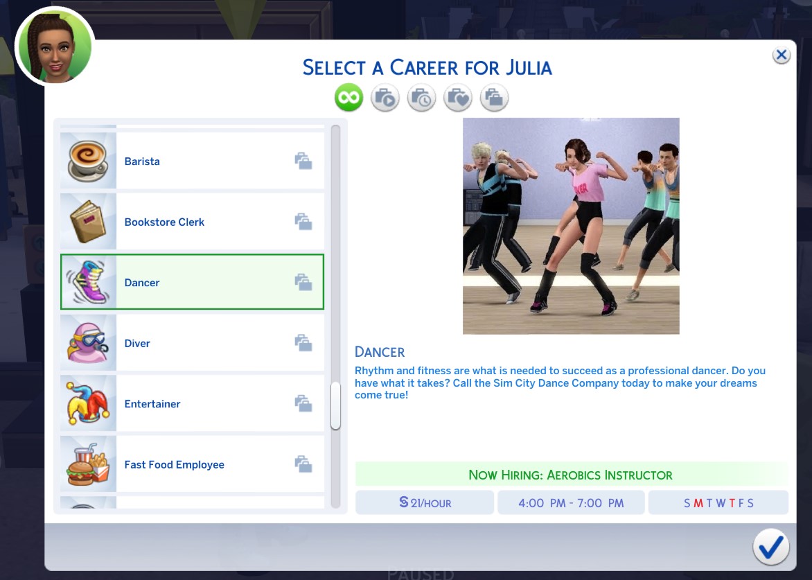 Dancer (Part-Time) Career by BosseladyTV at Mod The Sims 4 » Sims 4 Updates