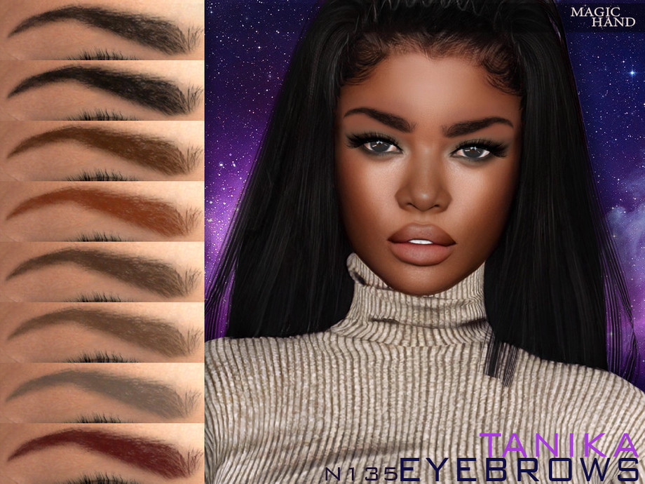 Tanika Eyebrows N135 by MagicHand at TSR » Sims 4 Updates