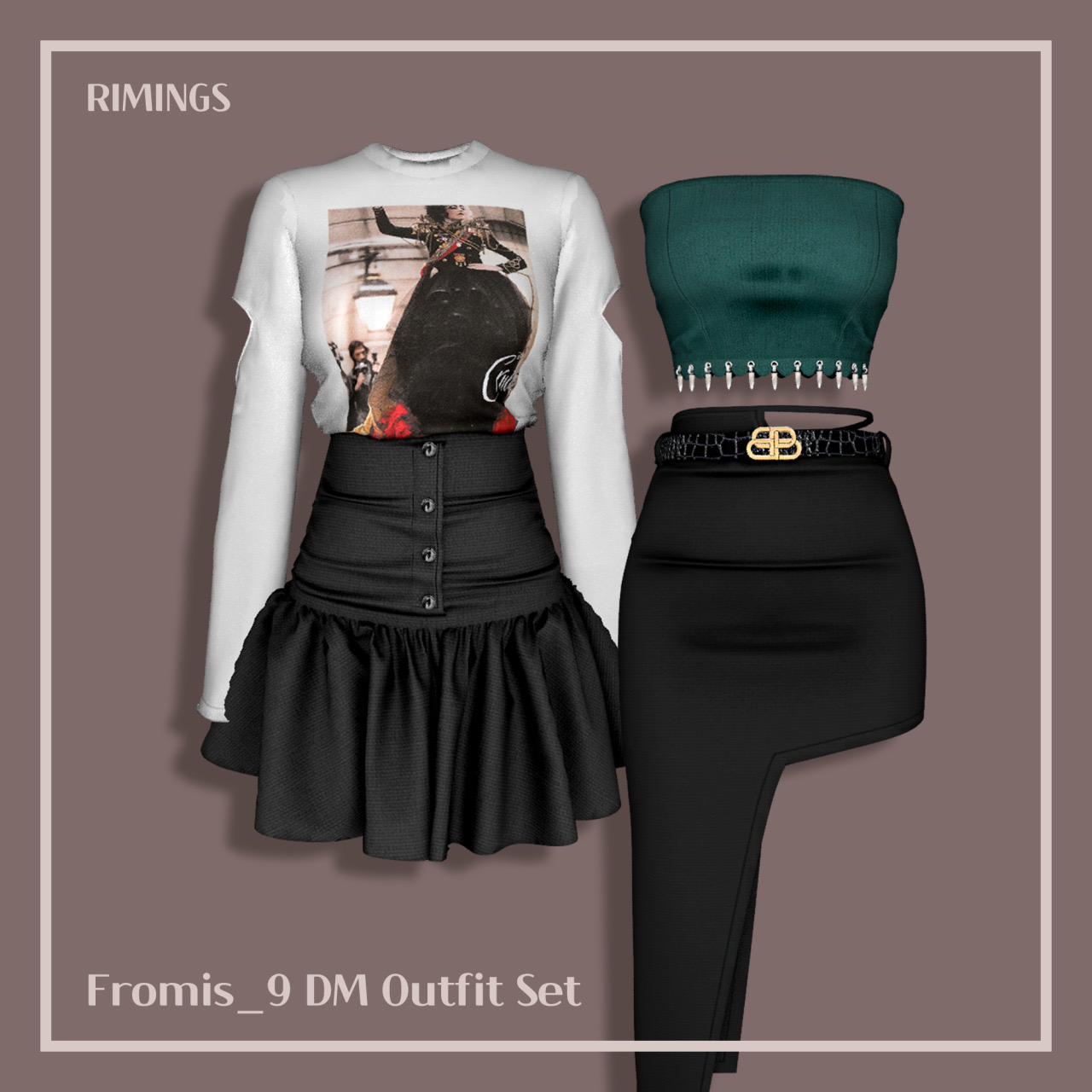 Outfit Set at RIMINGs » Sims 4 Updates