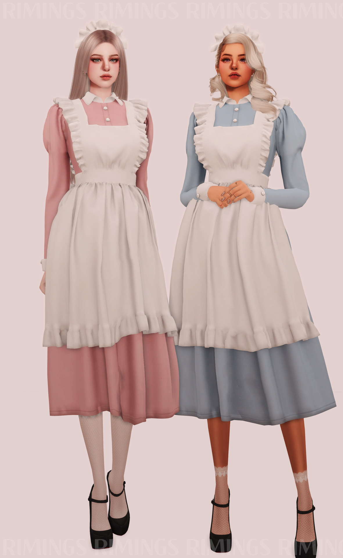 Classic Maid Outfit Set at RIMINGs » Sims 4 Updates